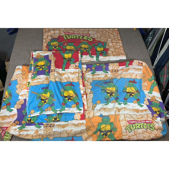 mirage | Bedding | Vintage Teenage Mutant Ninja Turtle Twin Sheet Set ...